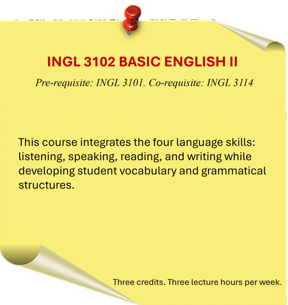 Inglés (INGL) – Universidad de Puerto Rico en Ponce